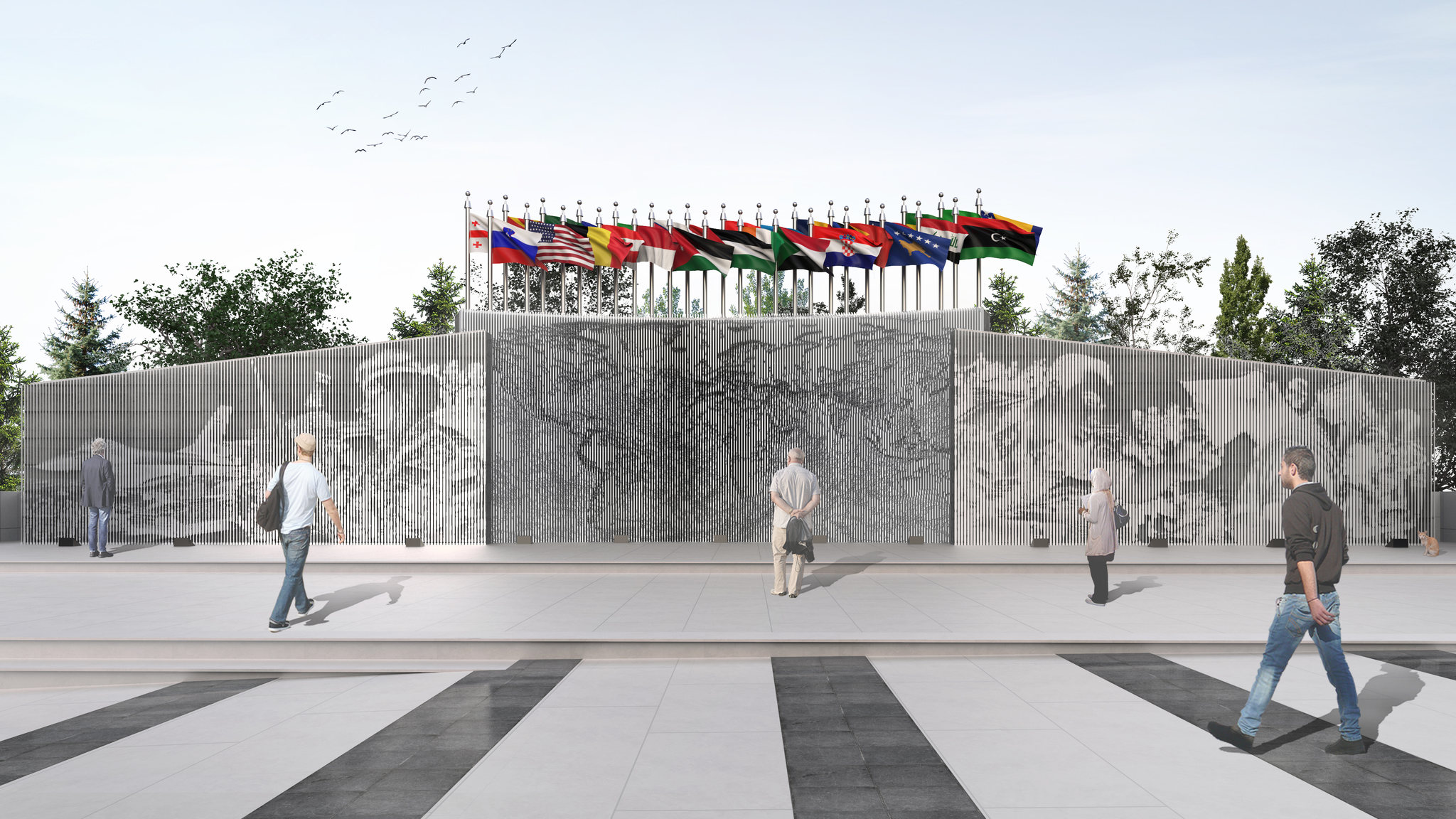 The UN Square Murals - Historic Promenade of Jordan