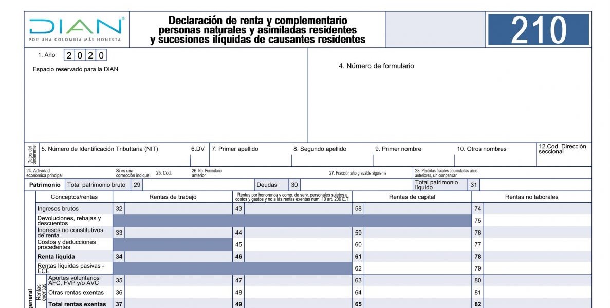 Ya fue habilitado el formulario 210 para el año gravable 2020 - Contadia