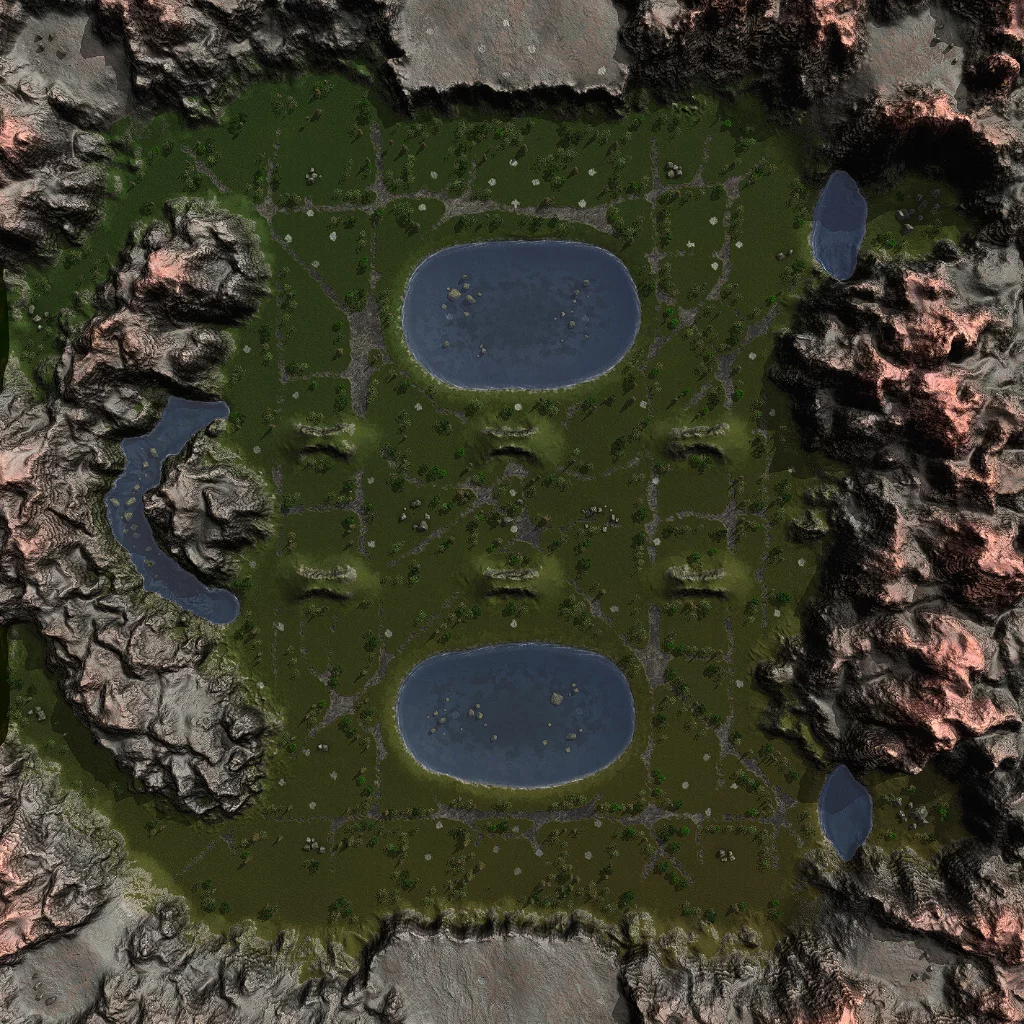Charlie In The Hills | 16 x 16 ⇀ Map ★ Beyond All Reason RTS