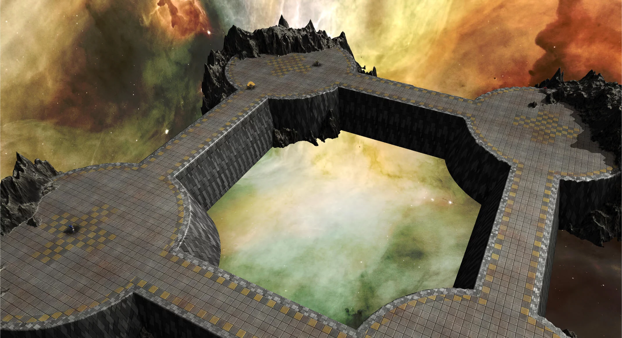Asteroid Mines | 12 x 12 ⇀ Map ★ Beyond All Reason RTS