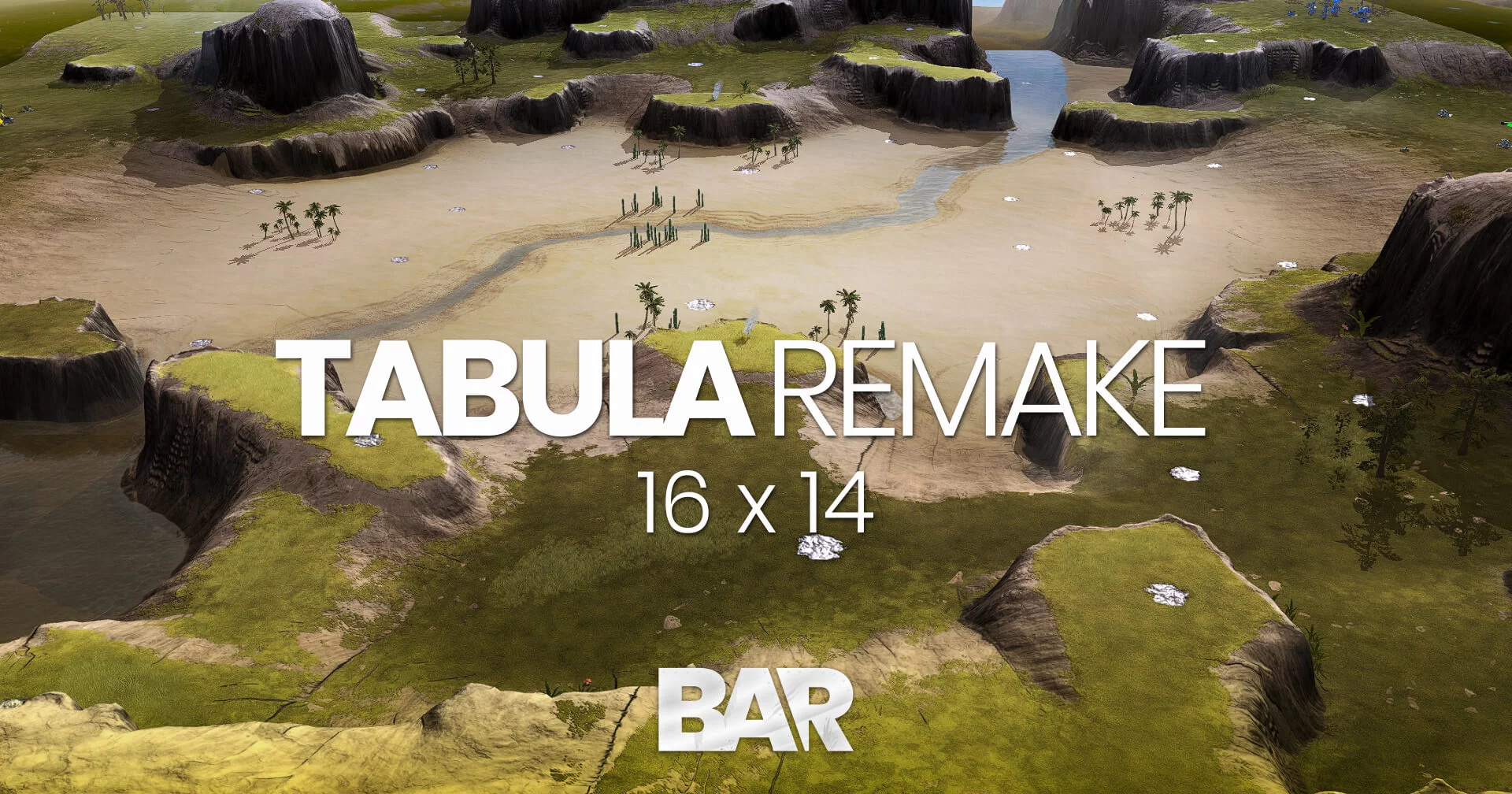 Tabula | 16 x 14 ⇀ Map ★ Beyond All Reason RTS