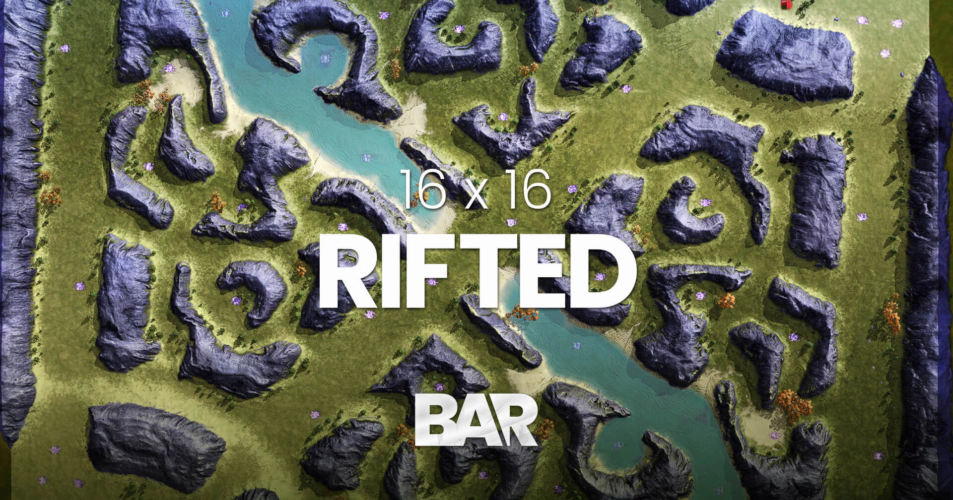 Rifted | 16 x 16 ⇀ Map ★ Beyond All Reason RTS