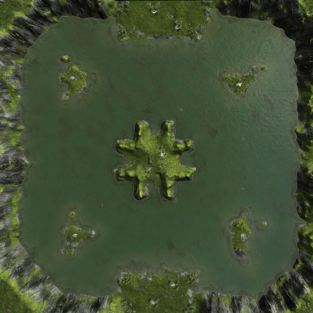 Flooded Valley | 10 x 10 ⇀ Map ★ Beyond All Reason RTS