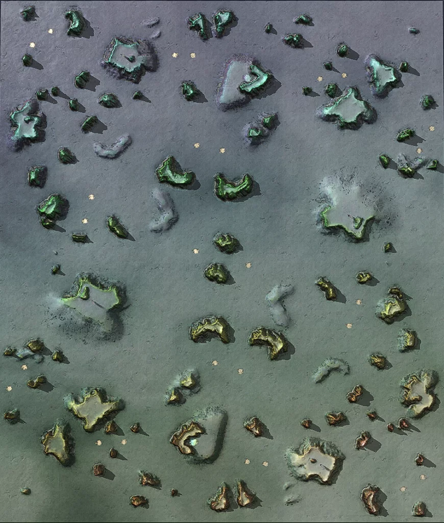 Crystallized Plains | 12 x 14 ⇀ Map ★ Beyond All Reason RTS