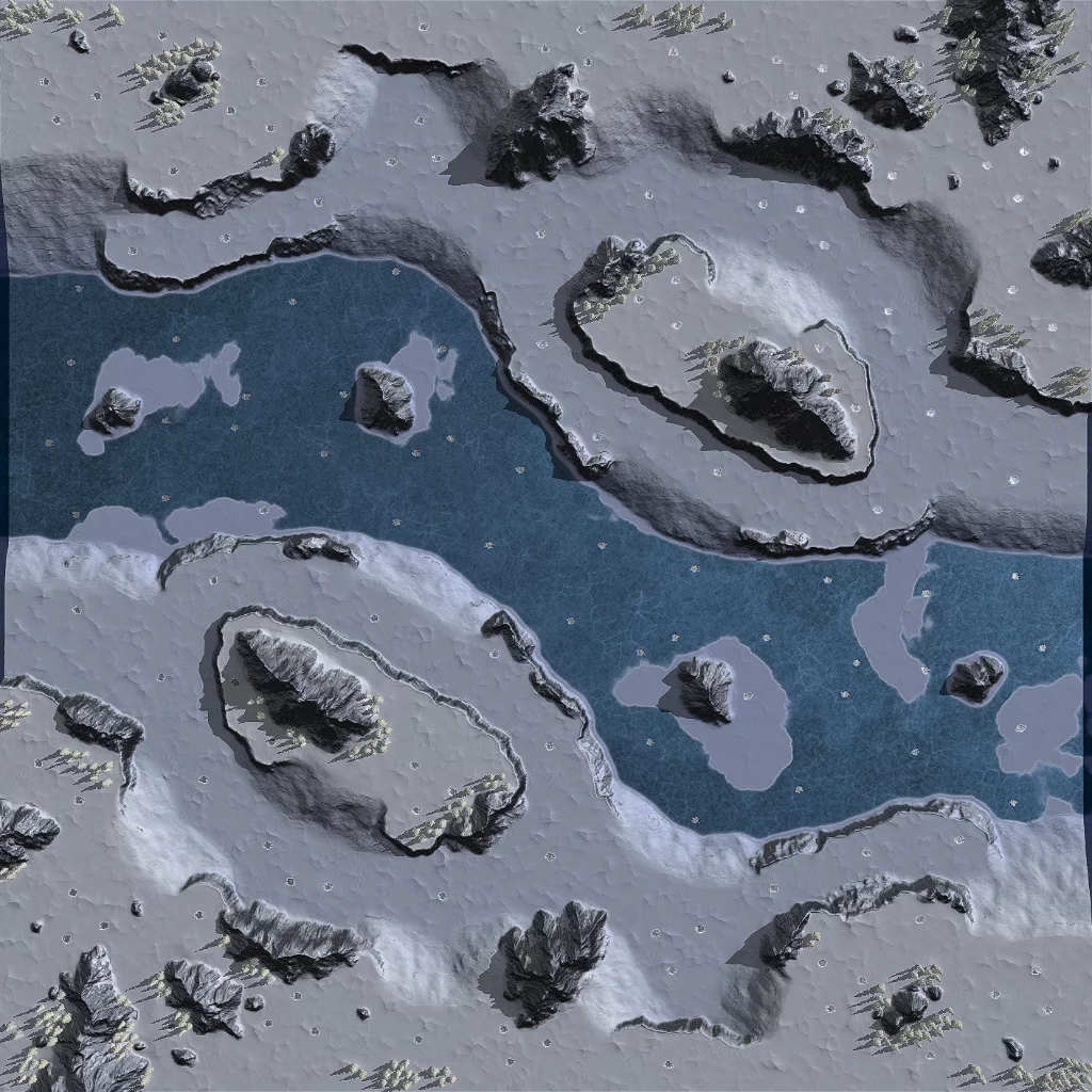 White Fire | 16 x 16 ⇀ Map ★ Beyond All Reason RTS