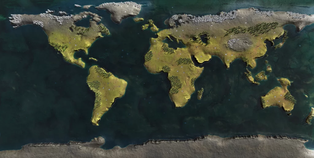 World In Flames | 32 x 16 ⇀ Map ★ Beyond All Reason RTS