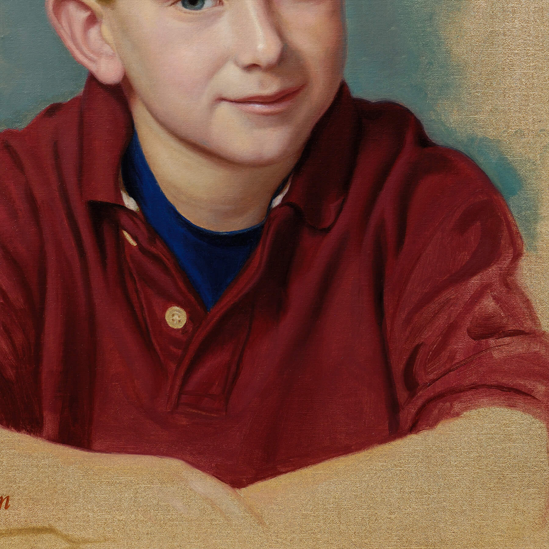 Child's Vignette Style Portrait Painting