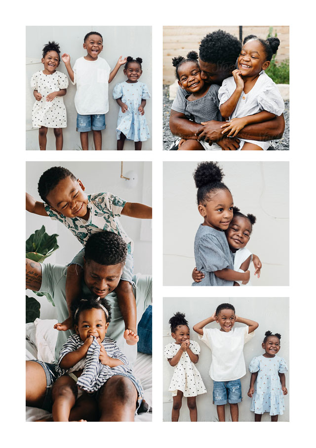 Portrait 5 Photo Personalised Card | Photo Blank Cards For Any Occasion