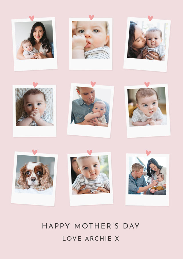Mini Polaroids Mother's Day Card | Photo Mother's Day