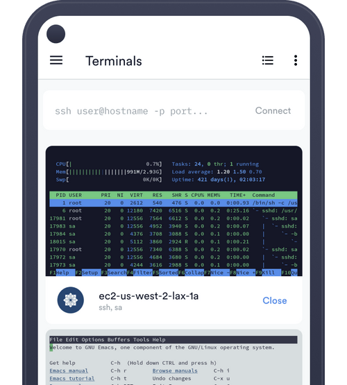 Free SSH client for Android