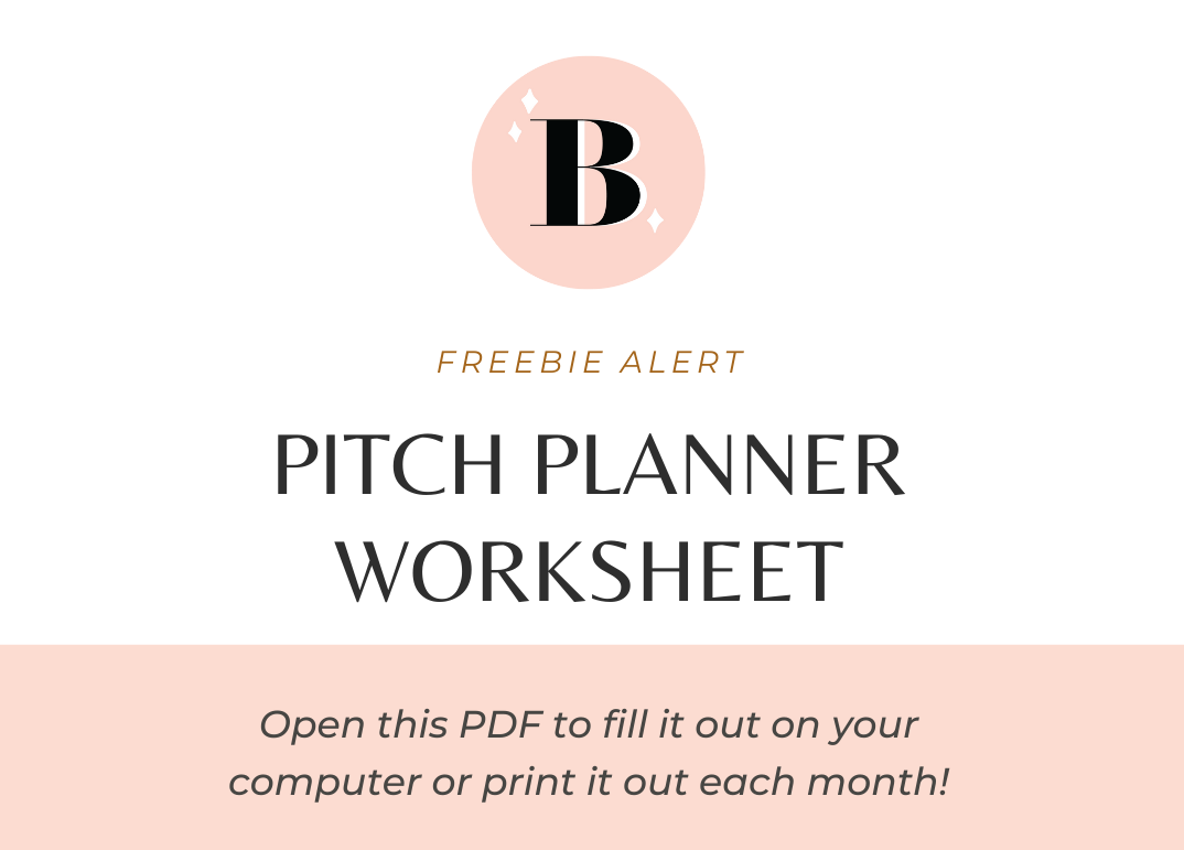Plan Your Pitch + Grab This Pitching FREEBIE!
