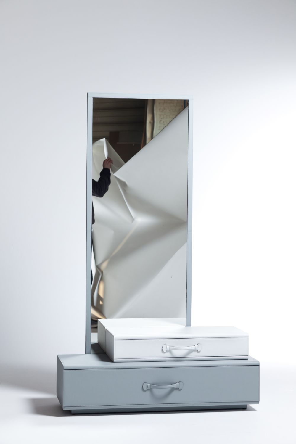 Mirror With Suitcases / Suitcase Series by Maarten De Ceulaer for Nilufar