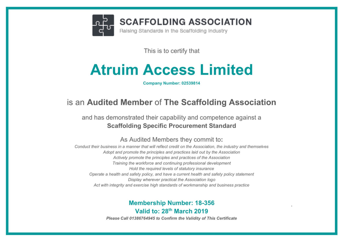 Atrium Access - Atrium Access become an Audited Member of The ...