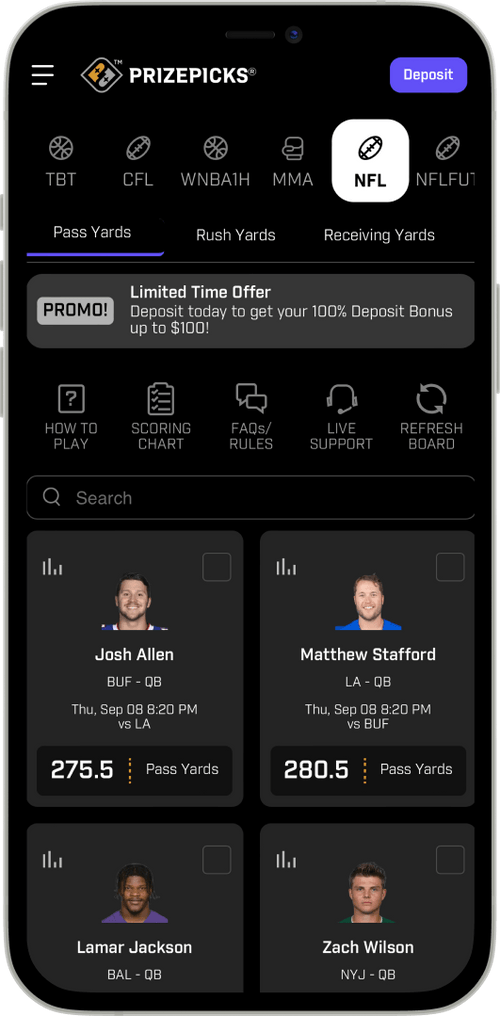 PrizePicks NFL | Daily Fantasy Sports Made Easy