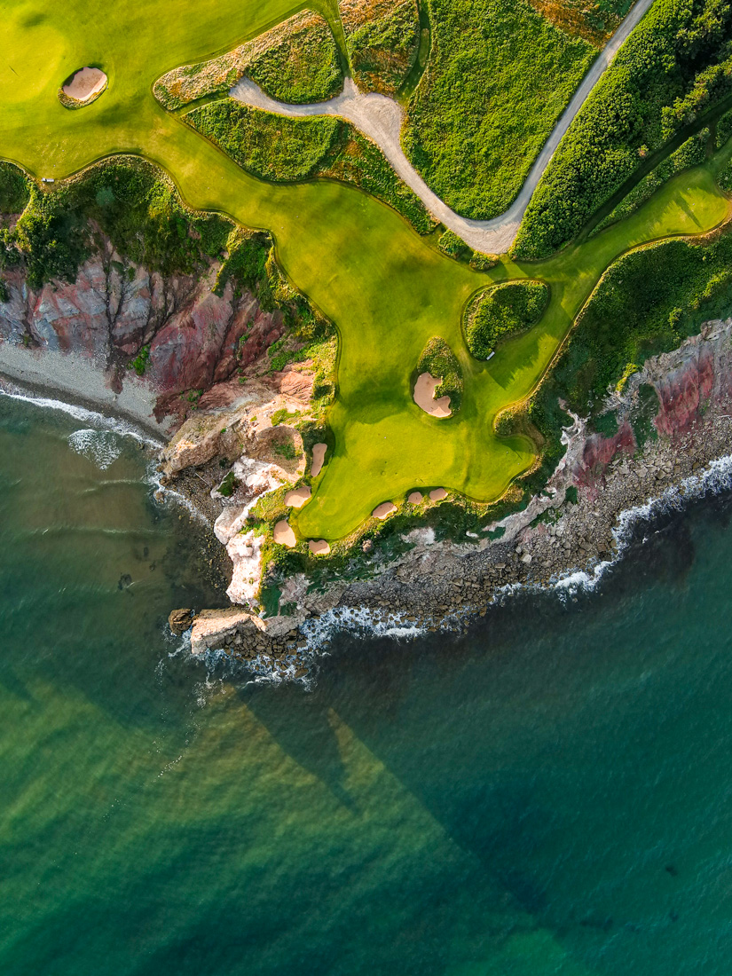 Cabot Cliffs - Hole 16 (V) - Framed Photo | Home in Two Golf