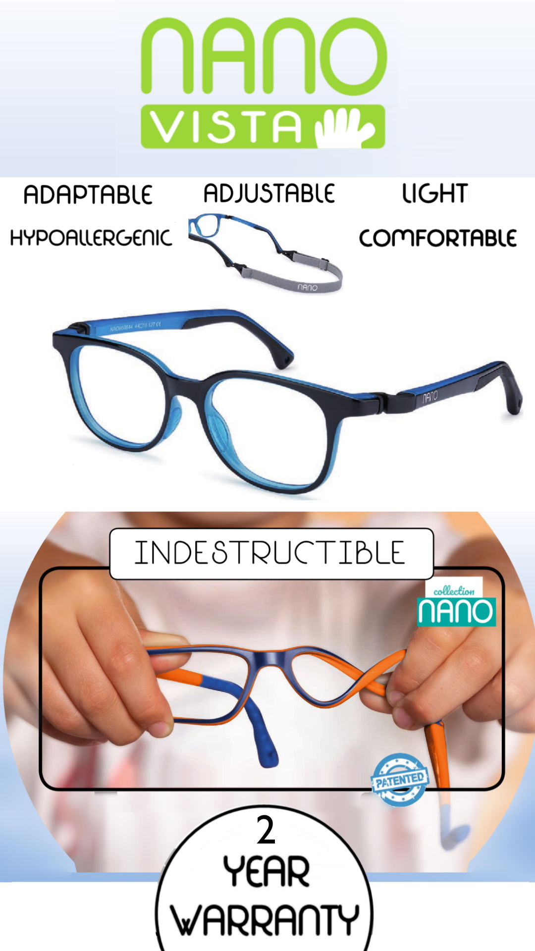 Nano super tough frames for children | Shattky Optometrists
