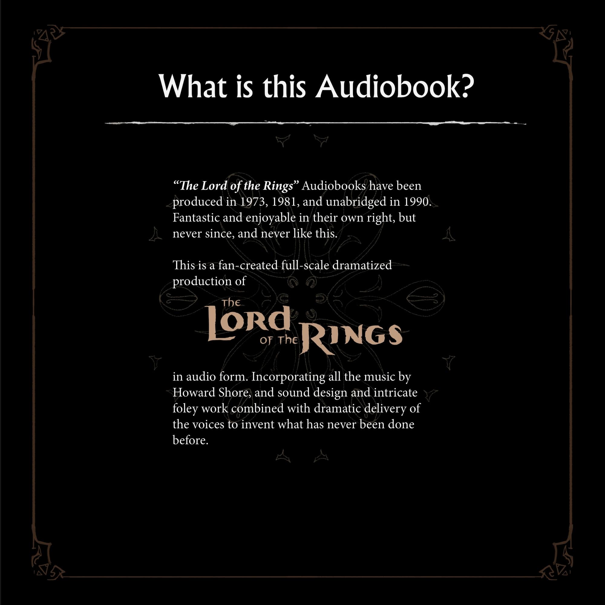 Lord of The Rings Audiobook Project