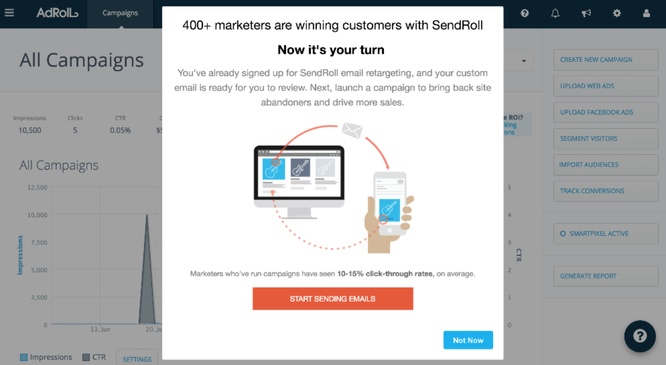 How AdRoll's growth team onboard and retain over 35,000 users