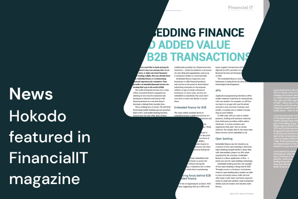 Hokodo Co-Founder talks all things embedded finance with FinancialIT