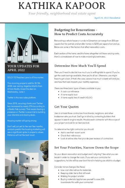 Real Estate Newsletters: 7 Examples To Engage Passive Leads - Follow Up ...