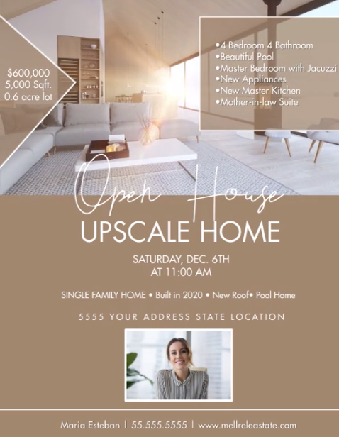 10 Open House Flyer Examples to Boost Your On-the-Day Visitors | Follow ...