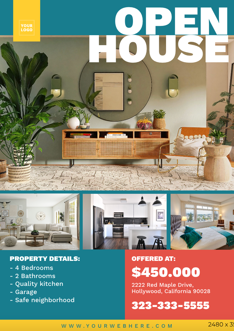 10 Open House Flyer Examples to Boost Your On-the-Day Visitors | Follow ...