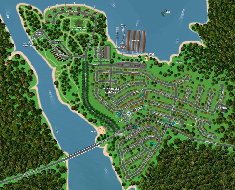 Property Map of Twin Creeks Marina & Resort