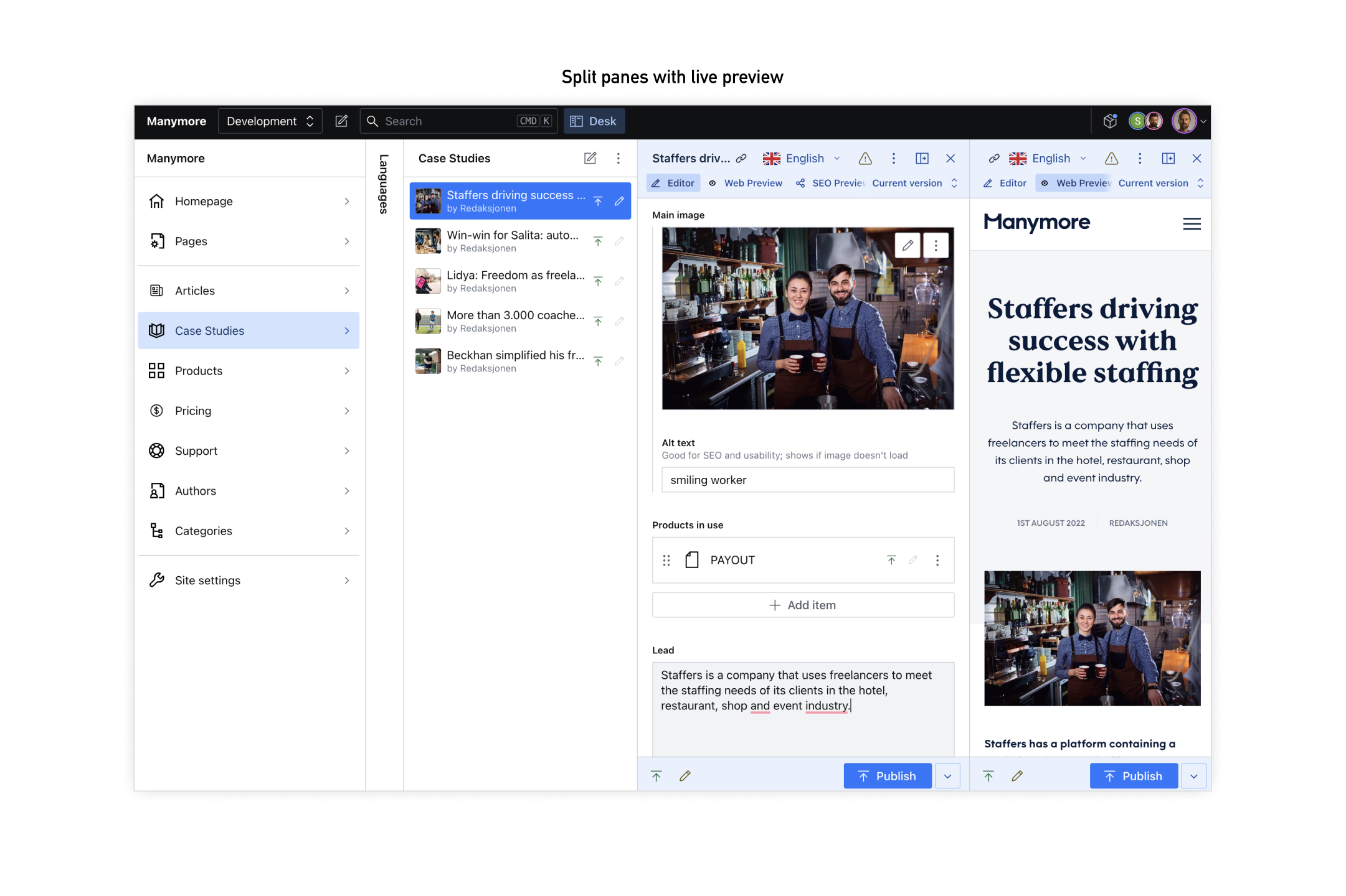 Project: Manymore — Represent Digital Agency