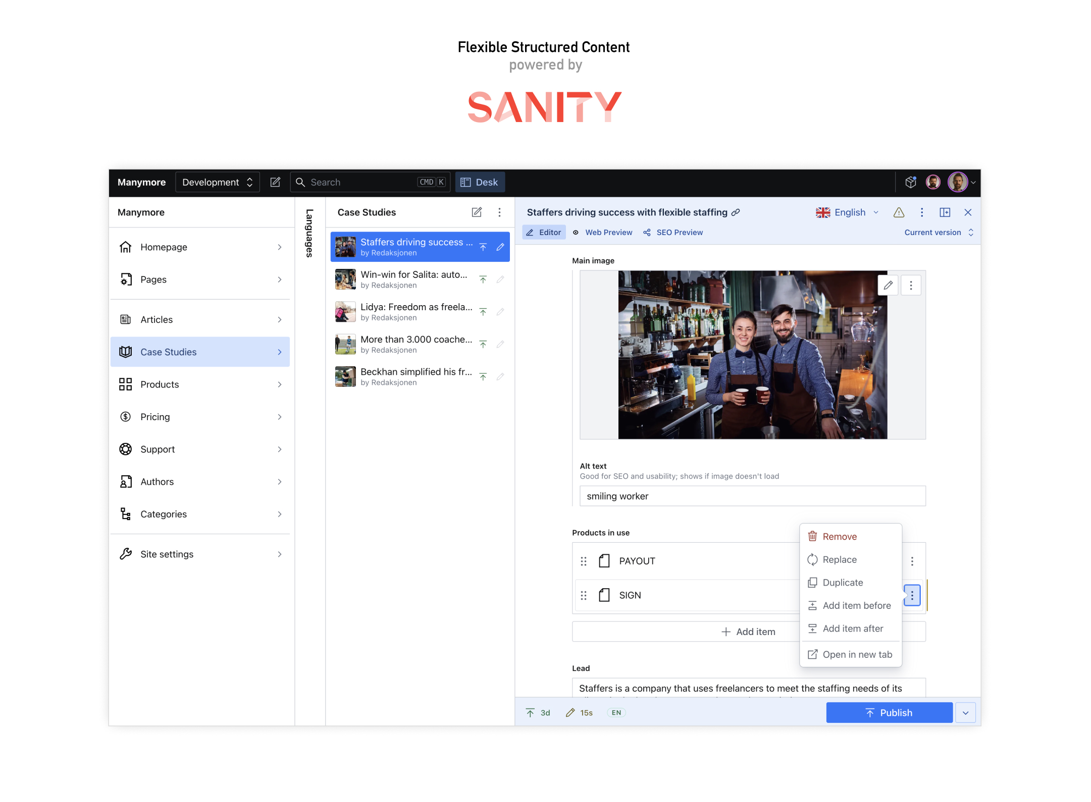 Project: Manymore — Represent Digital Agency