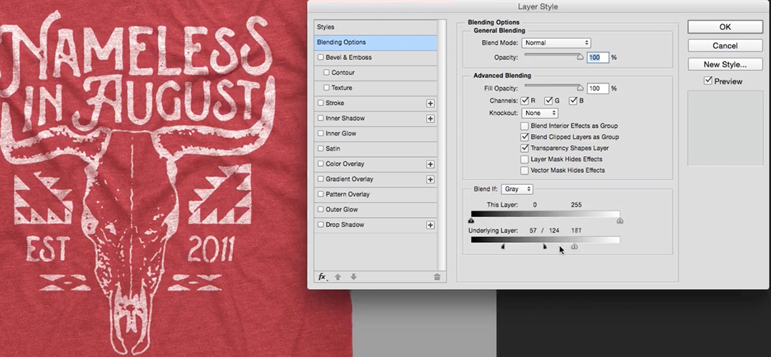How To Use Displacement Maps to Mockup Your T-Shirt Designs in ...