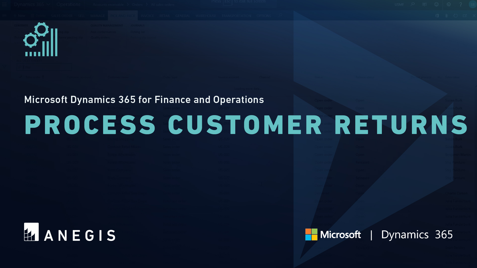 D365 F&O: Process Customer Returns | Video | anegis.com