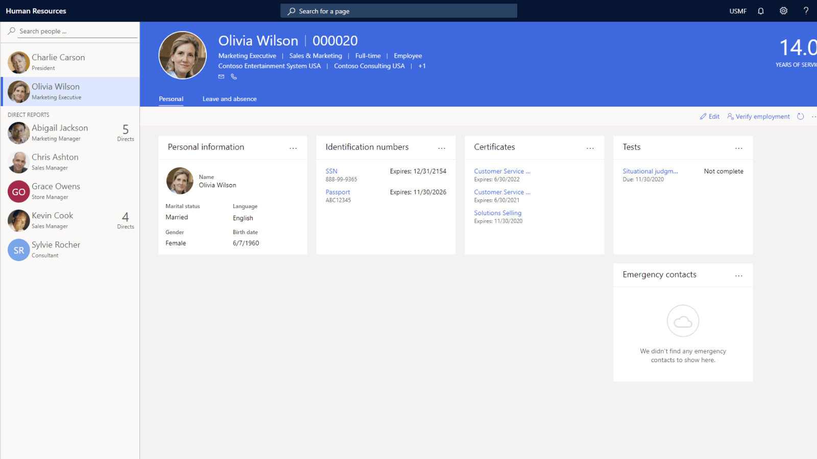 Dynamics 365 Human Resources | Produkt Microsoft | anegis.com