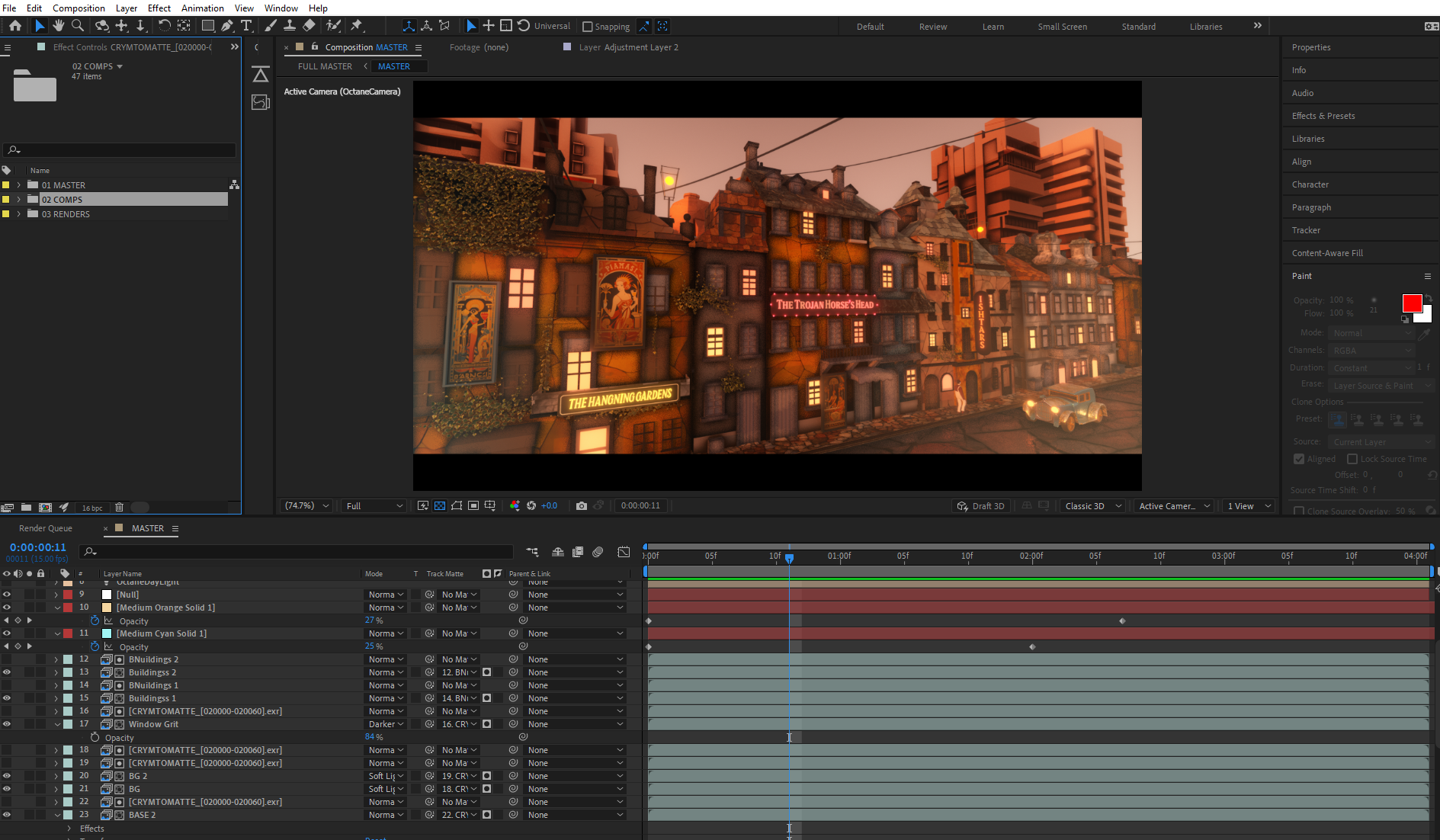 3D AI Animation Street Scene