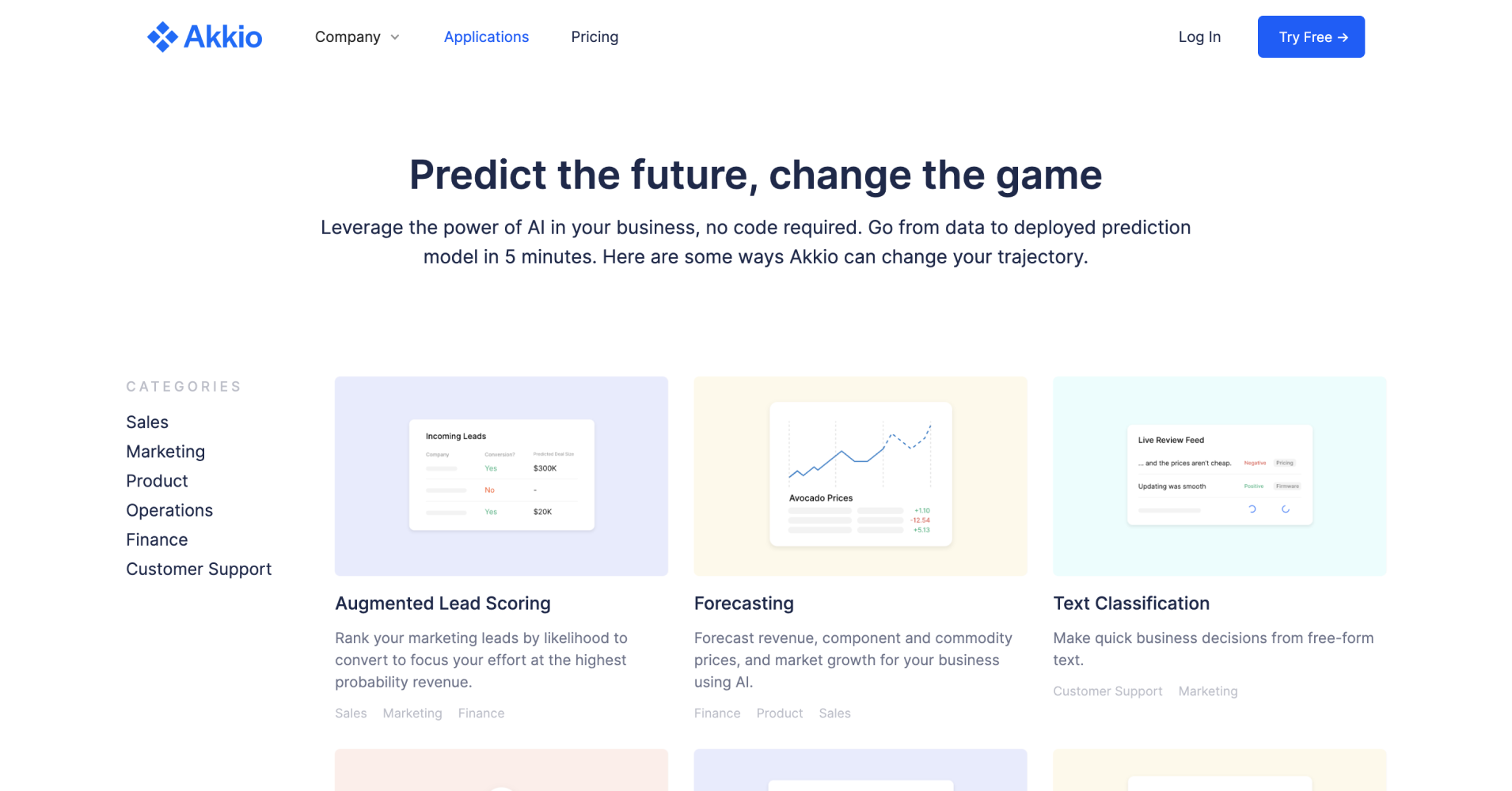 Applications - Akkio
