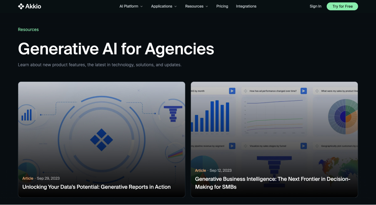 Resource Hub | Akkio: Generative BI for Agencies