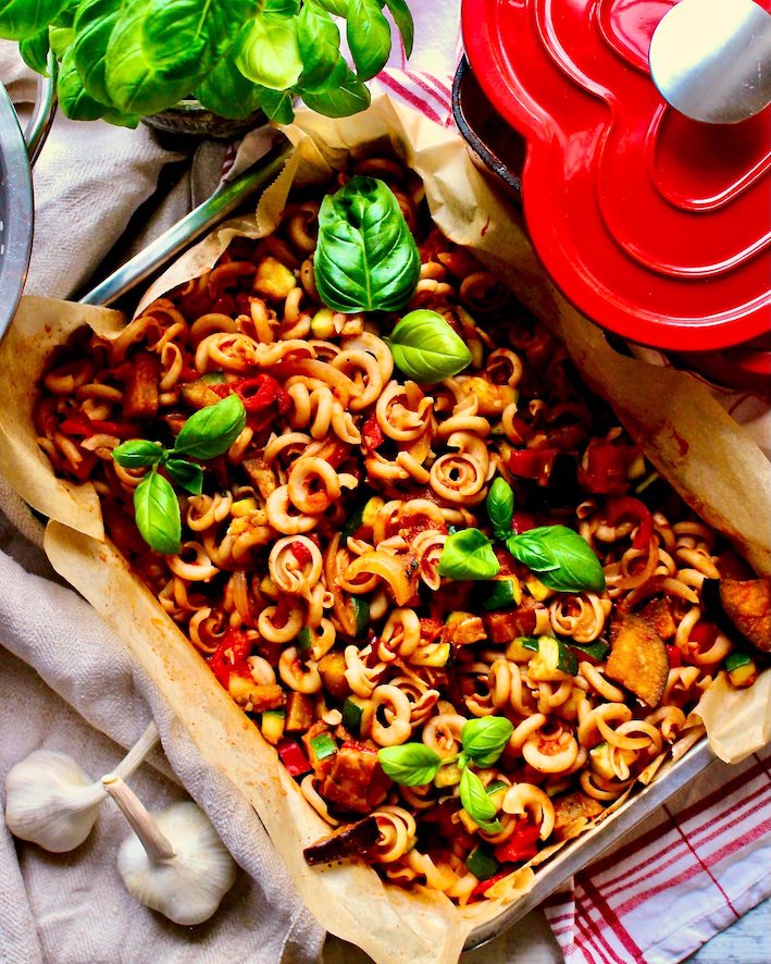 Ratatouille Birkkalan spelttipastalla - Birkkalan reseptit