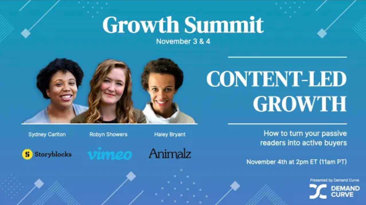 Content-Led Growth Recording – Growth Summit 2022