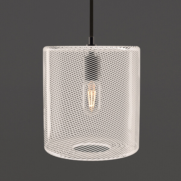 CANE DRUM Pendant Light | KEEP Brooklyn Hand Blown Glass Lighting
