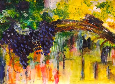 Laden Grapevines in the Mediterranean | Original Art