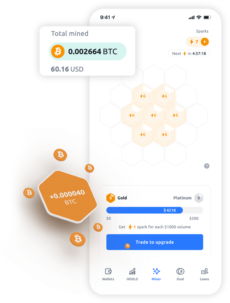 Miner - Earn real Bitcoins with Youhodler's Cloud Miner