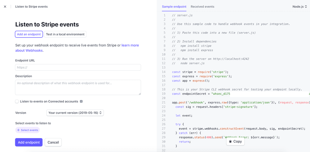 How to build Stripe Webhooks with no code ? | Ideta