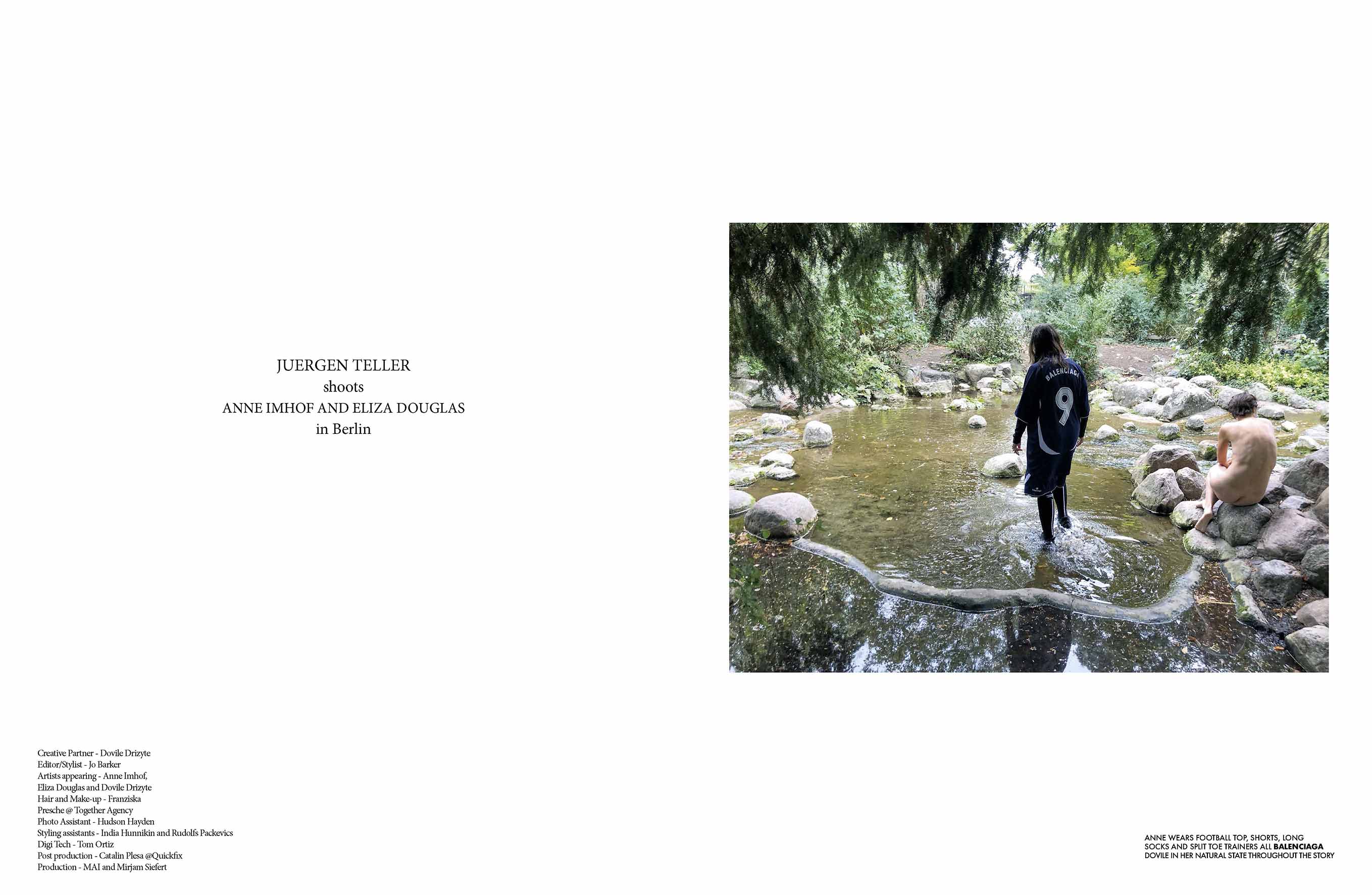 E. Douglas, A. Imhof, D. Drizyte by Juergen Teller in Berlin