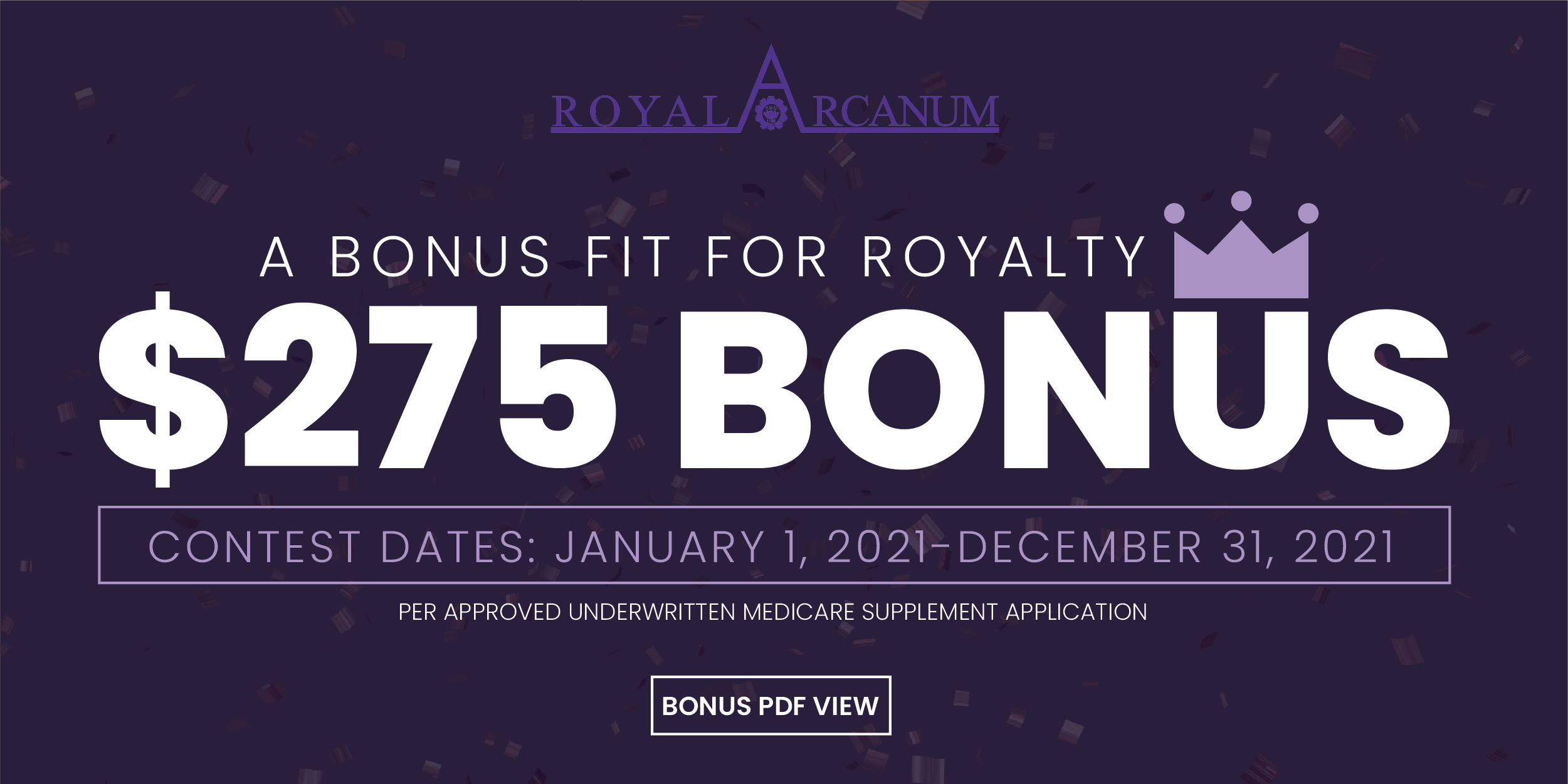 Royal Arcanum Medicare Supplement Cash Bonus | Insurance Agent ...