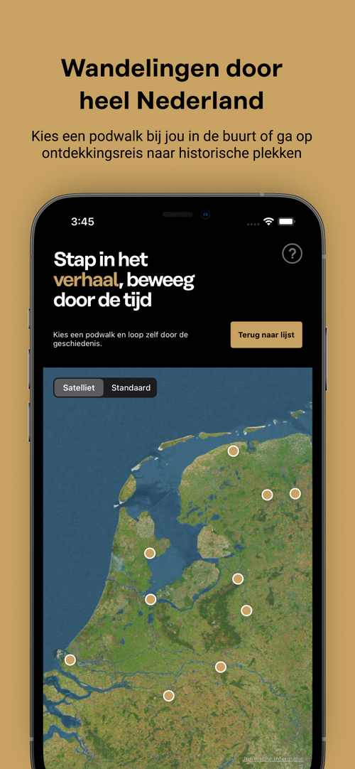 Podwalk app for the series the Story of The Netherlands