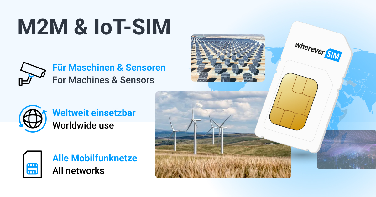 M2M SIM Cards for PV & Wind Turbines