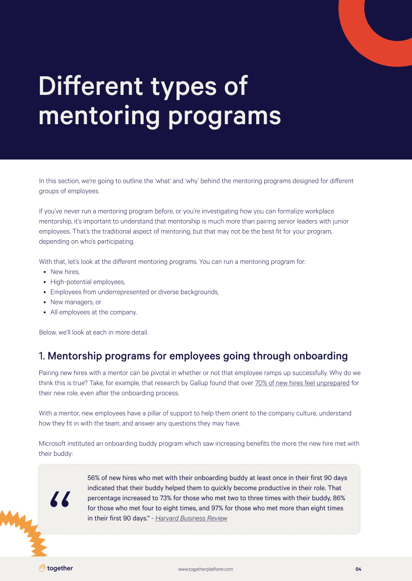 5 ways to structure your workplace mentoring program | Together Software