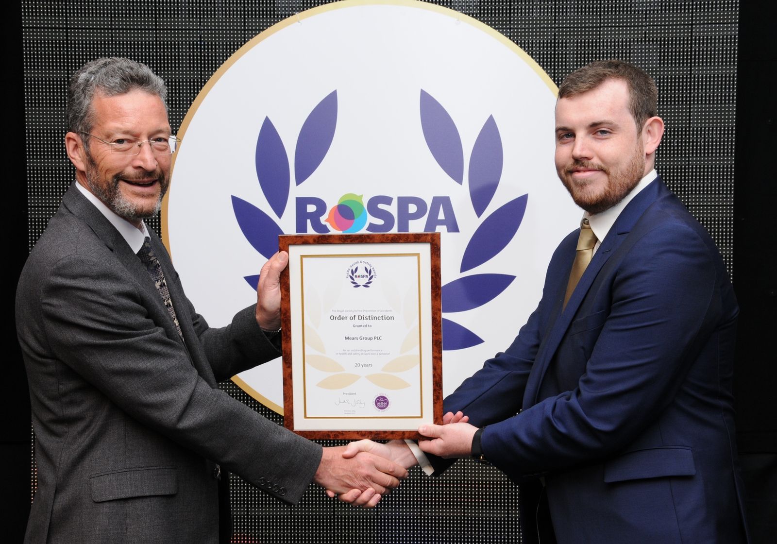 Mears Group PLC receives RoSPA Order of Distinction (20 consecutive ...