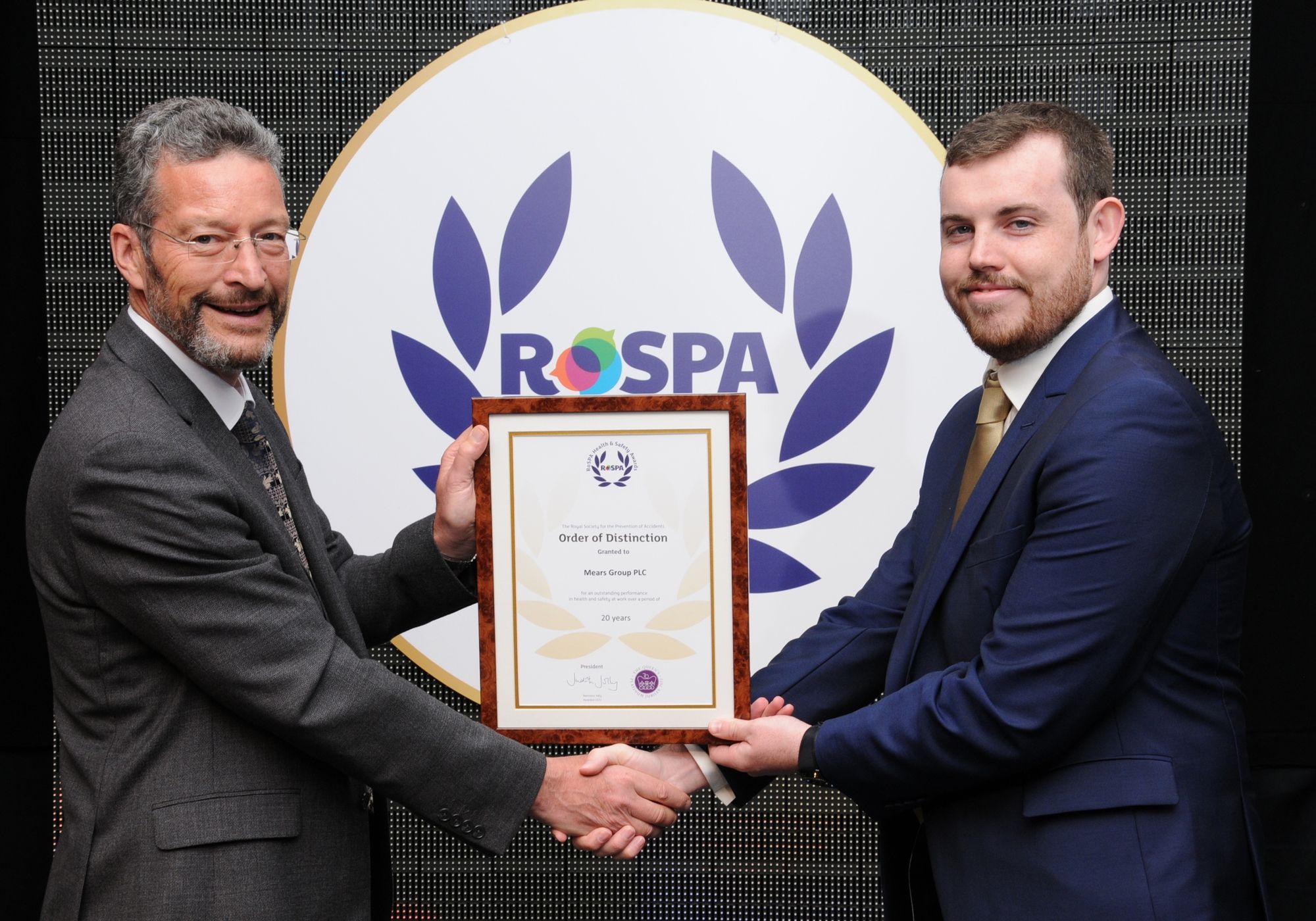 Mears Group PLC receives RoSPA Order of Distinction (20 consecutive ...