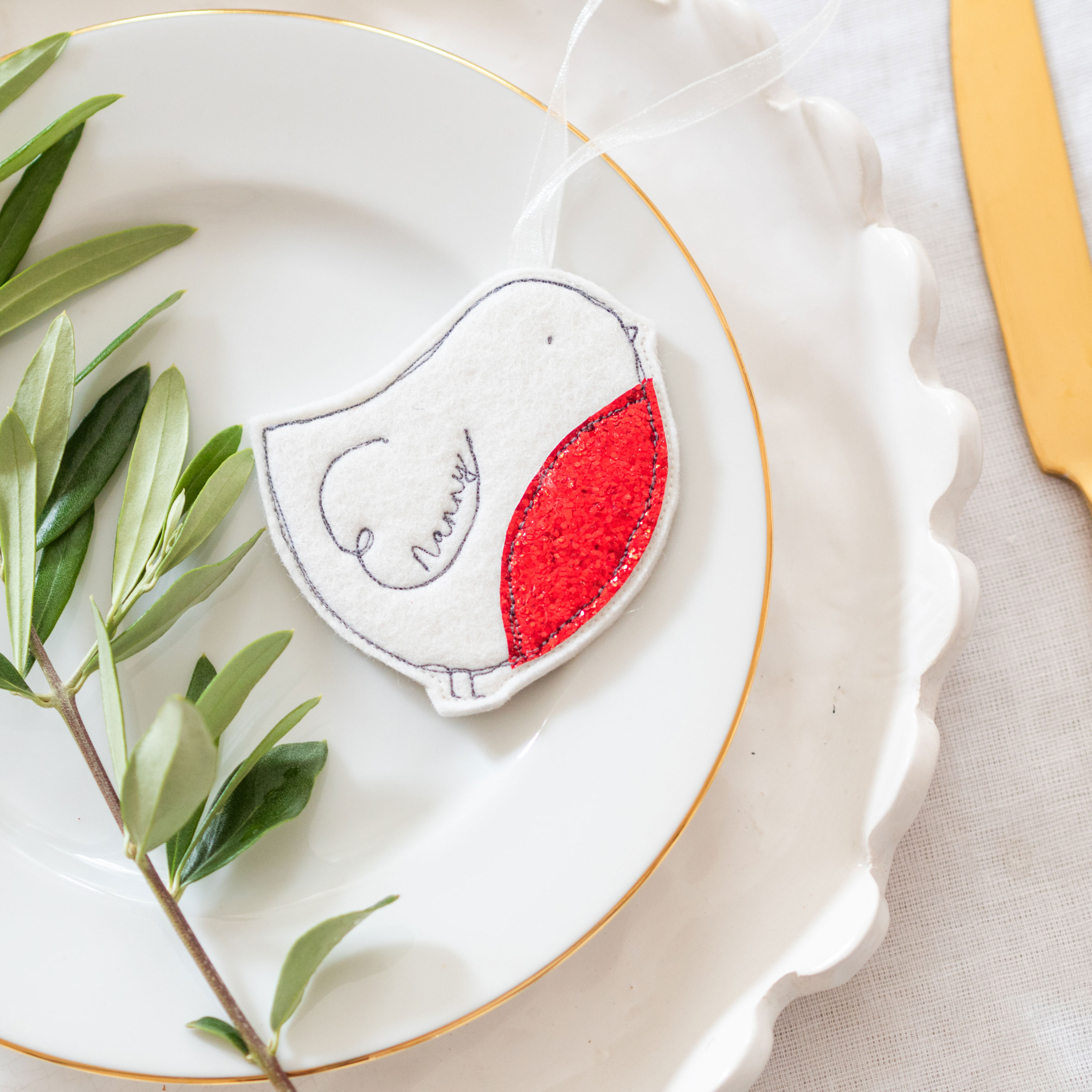 Personalised Robin decorations