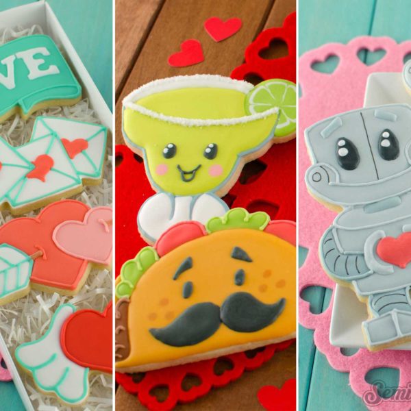 Pop Art Valentine Cookies